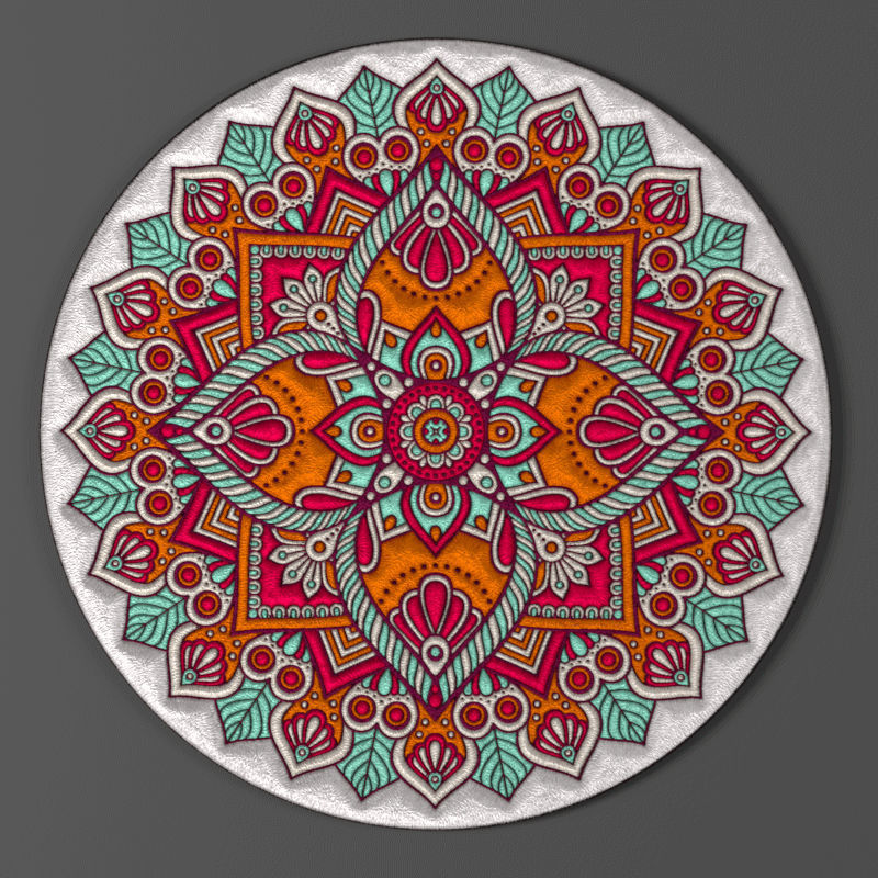 Sewing designer art - Mandala 01 concept free 3D model | CGTrader