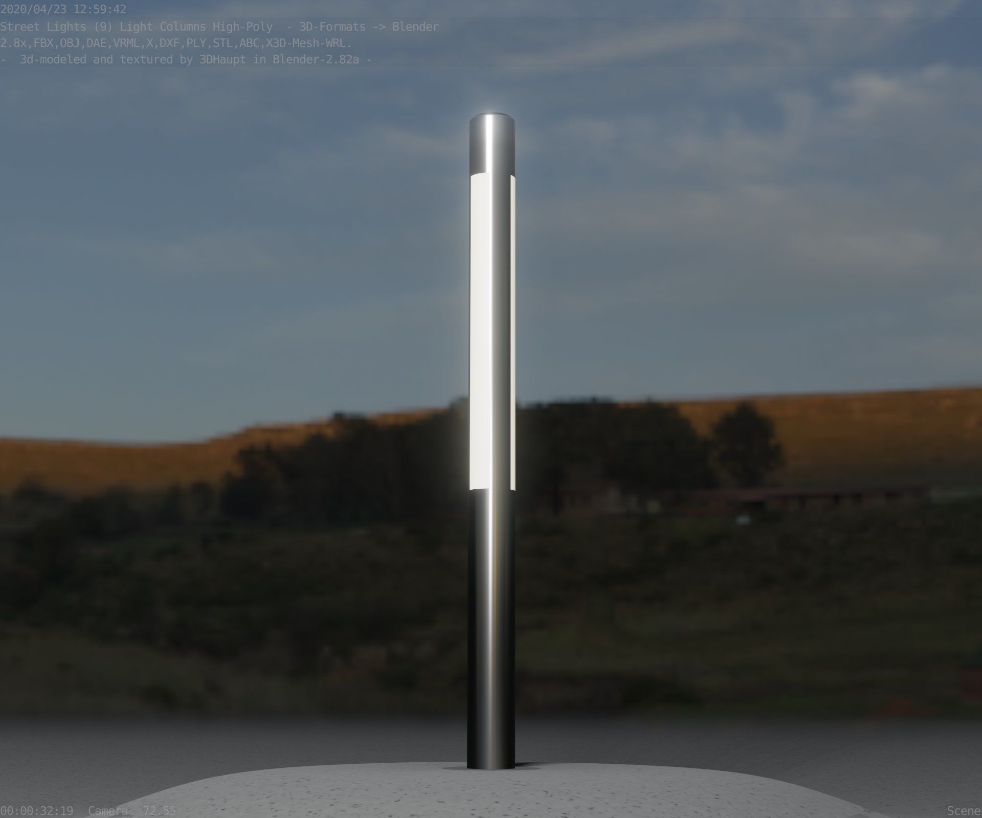 Light Column -8- Street Light -9- 3D model | CGTrader