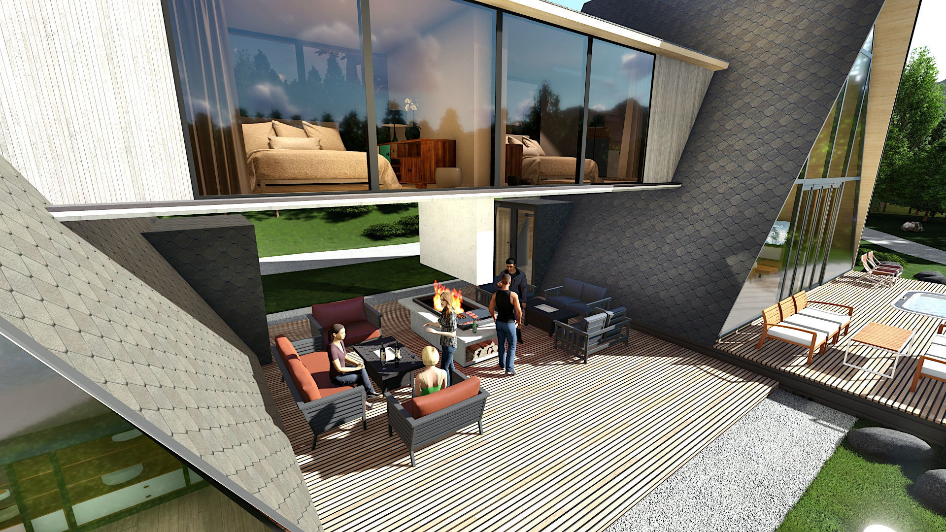 3D model double A frame house VR / AR / low-poly | CGTrader