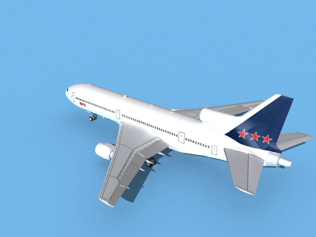 Lockheed L-1011 TriStar BFS 3D model rigged | CGTrader