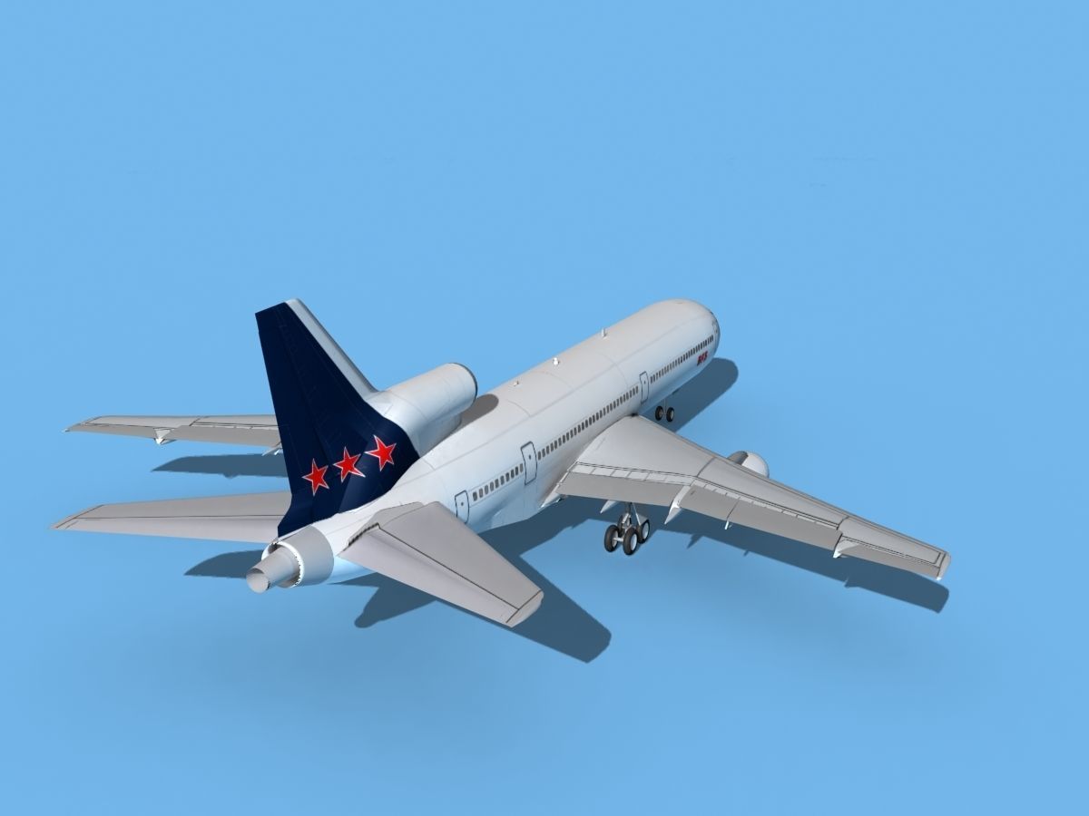 Lockheed L-1011 TriStar BFS 3D model rigged | CGTrader
