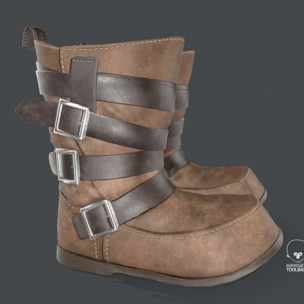 3D model Boots Medieval VR / AR / low-poly | CGTrader