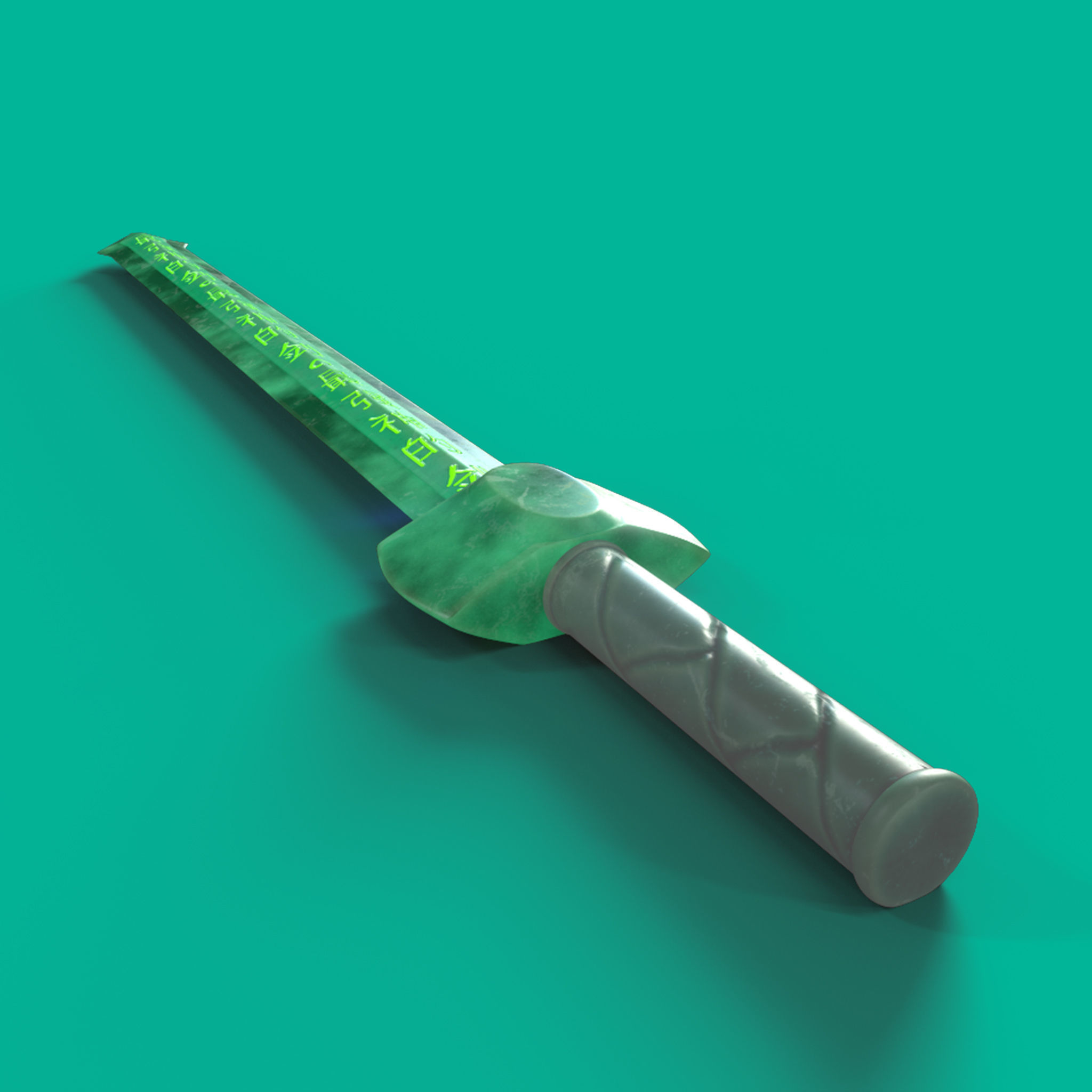 3D model Pedang hijau - Green Sword - VR / AR / low-poly | CGTrader