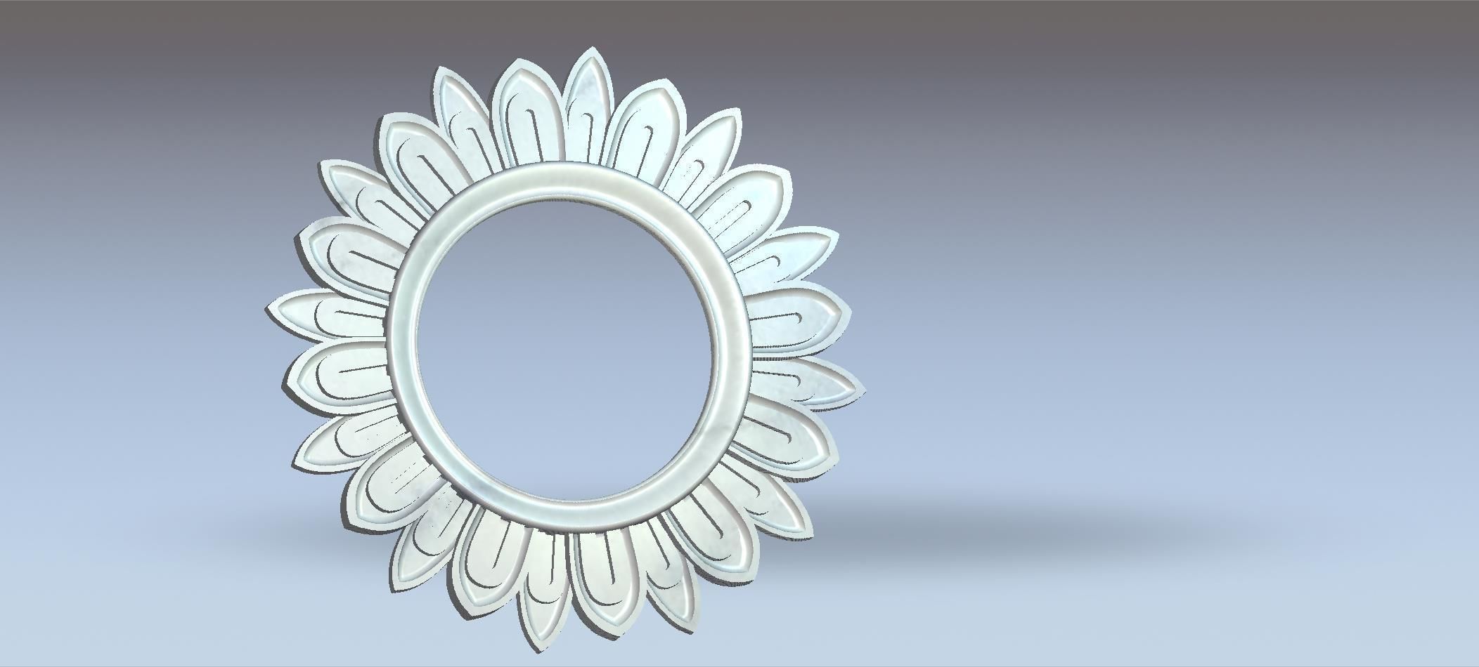 Sunflower Mirror Frame free 3D model | CGTrader