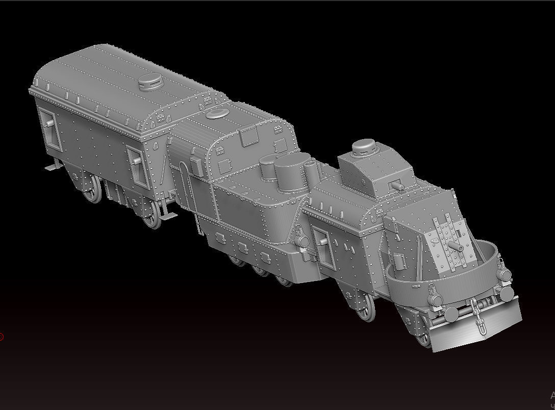 armored train 3D model 3D printable | CGTrader