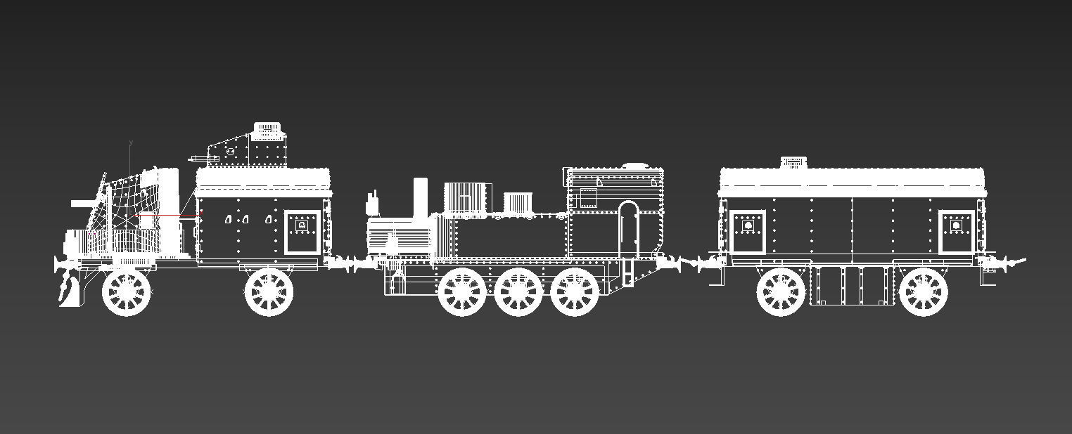 armored train 3D model 3D printable | CGTrader