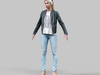 3D model 10 A-Pose Rig Ready Female Characters VR / AR / low-poly ...
