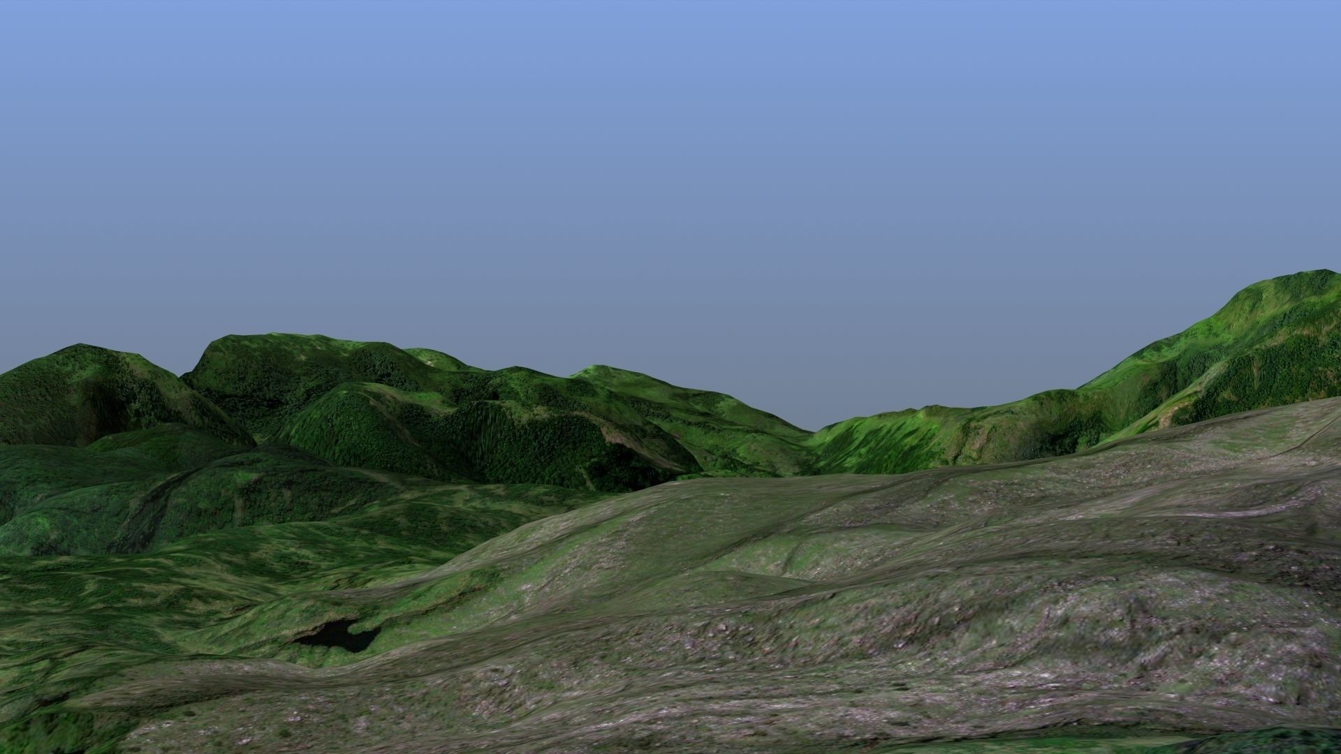 Tropical Volcano Terrain 3D model | CGTrader