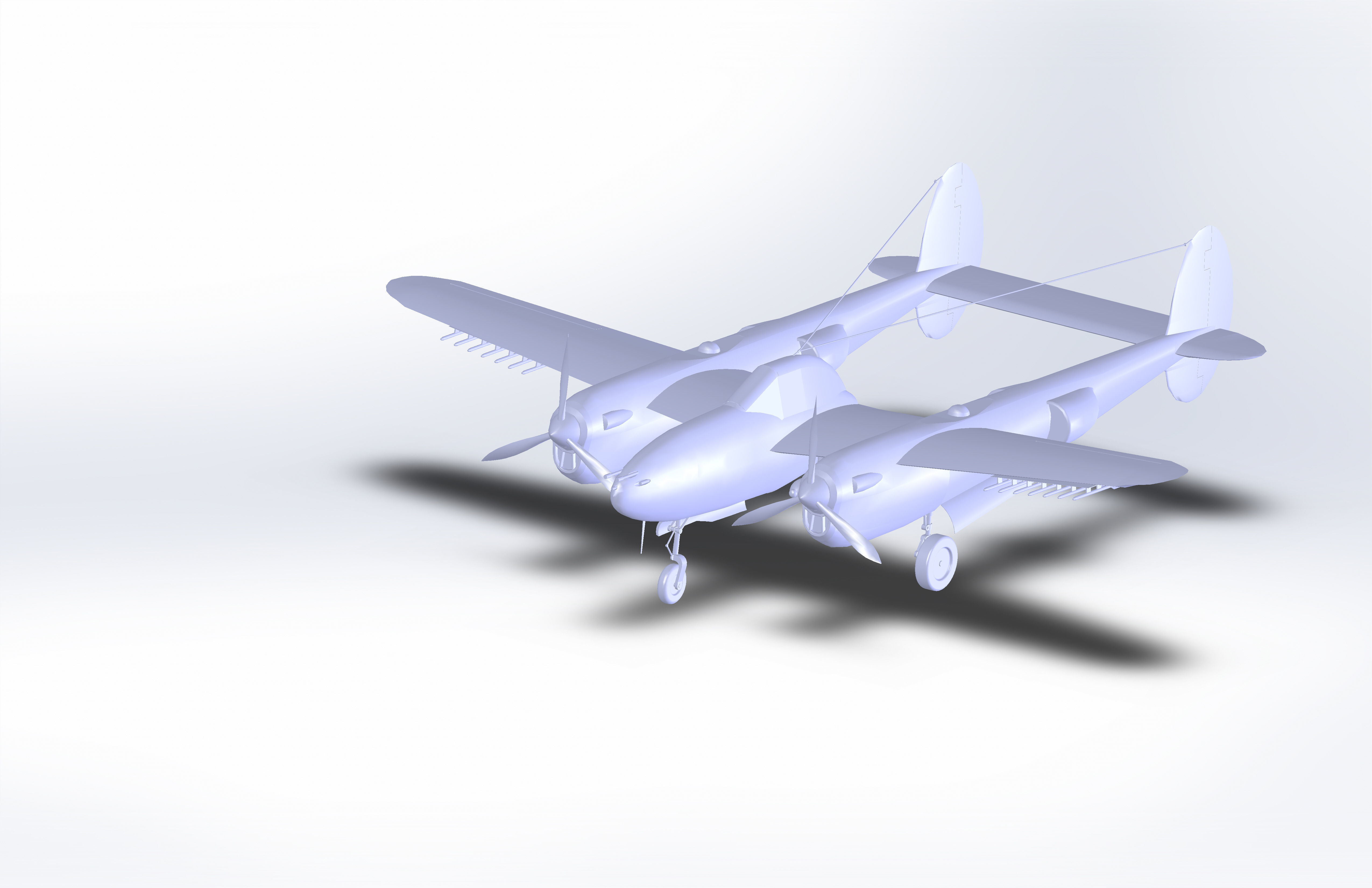 Lockheed P-38 Lightning 3D model | CGTrader