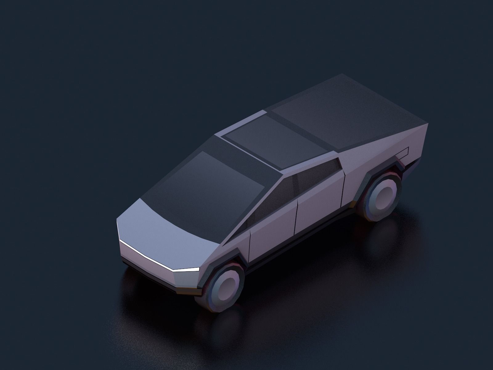 3D model Cartoon Low Poly Tesla Electric Cars Pack VR / AR / low-poly ...