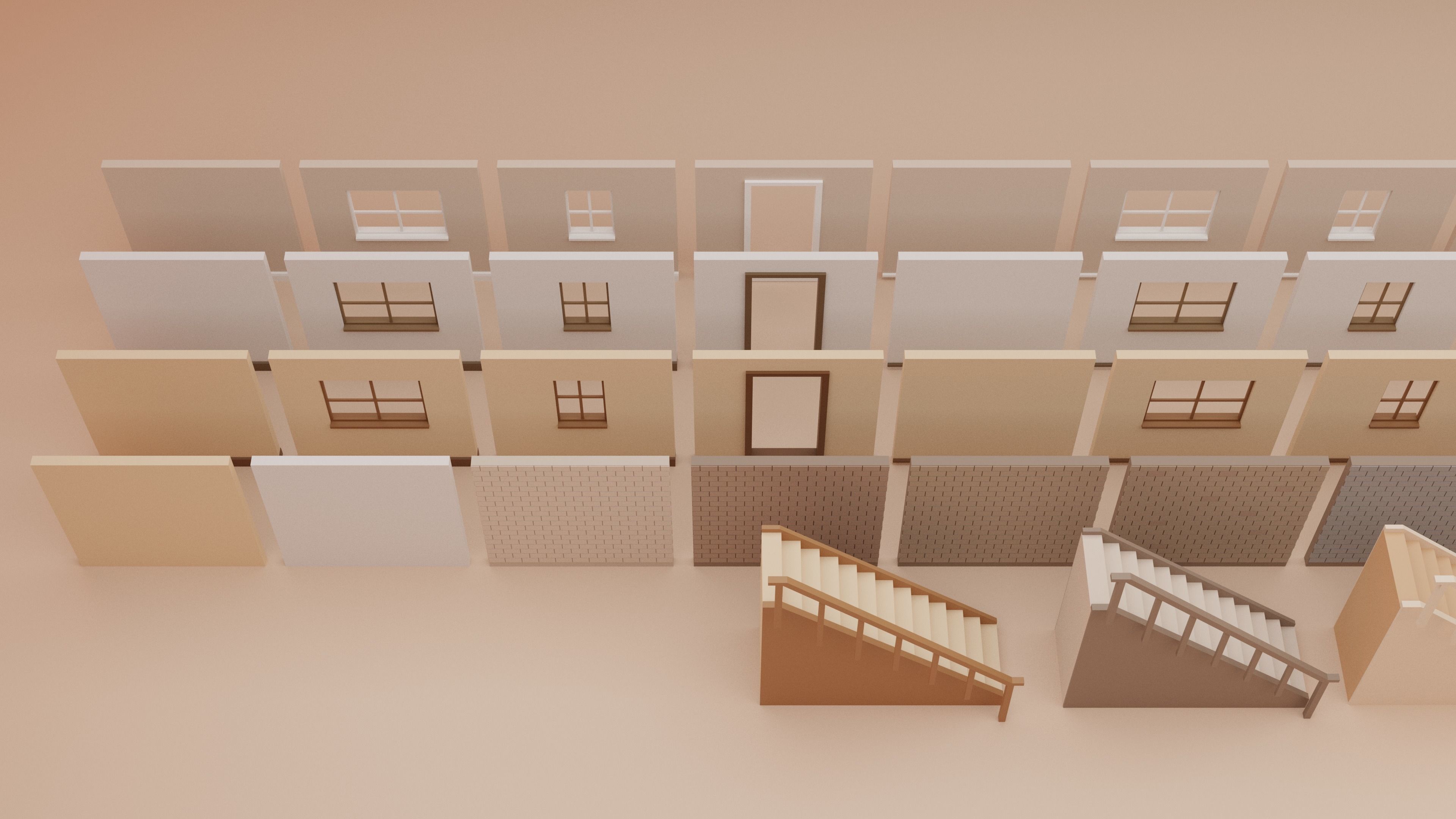 3D model Low Poly Modular Interior Pack VR / AR / low-poly | CGTrader