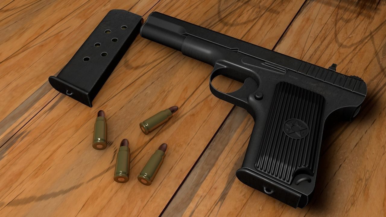 gun tt 3D model animated | CGTrader