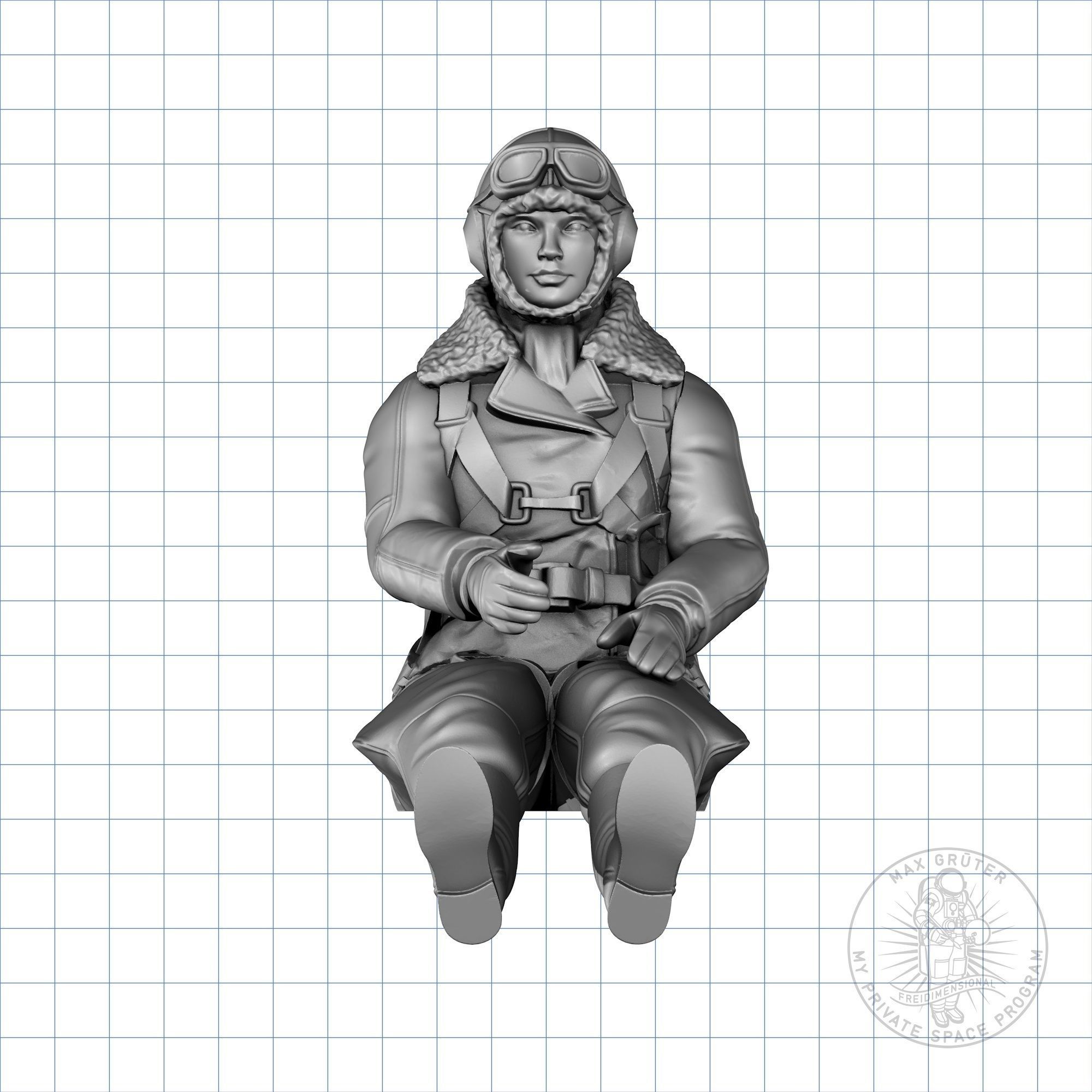 Soviet Female Pilot 3D model 3D printable | CGTrader