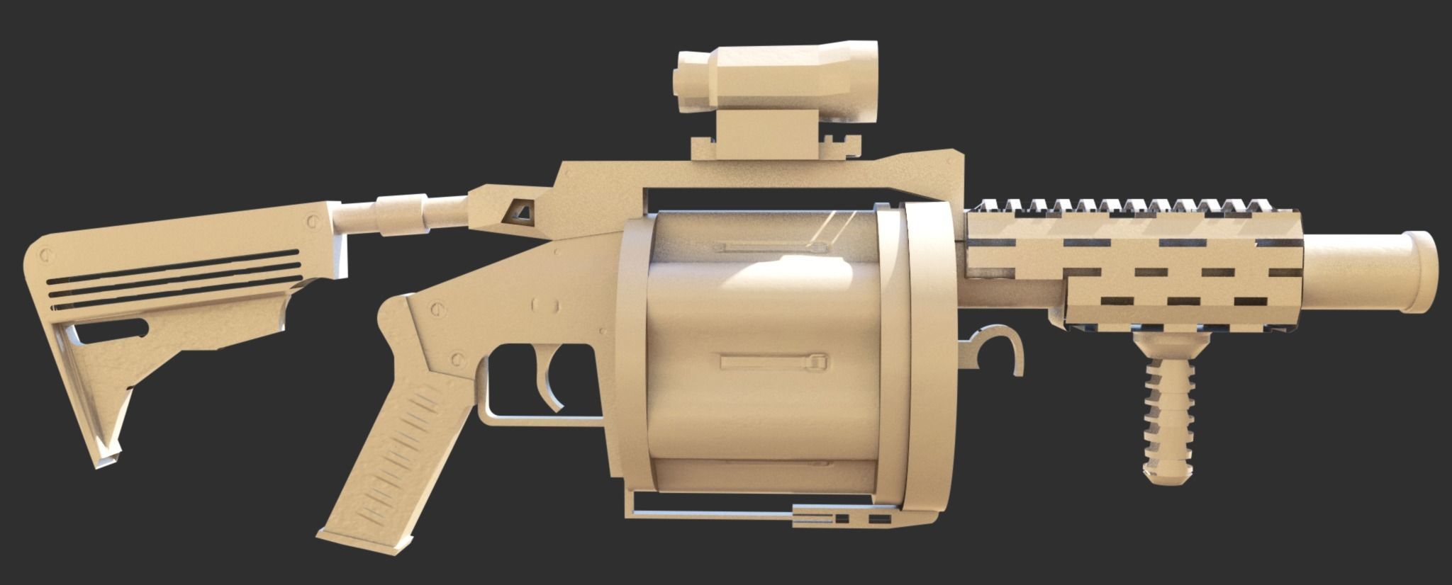 3D model grenade launcher 3d model VR / AR / low-poly | CGTrader