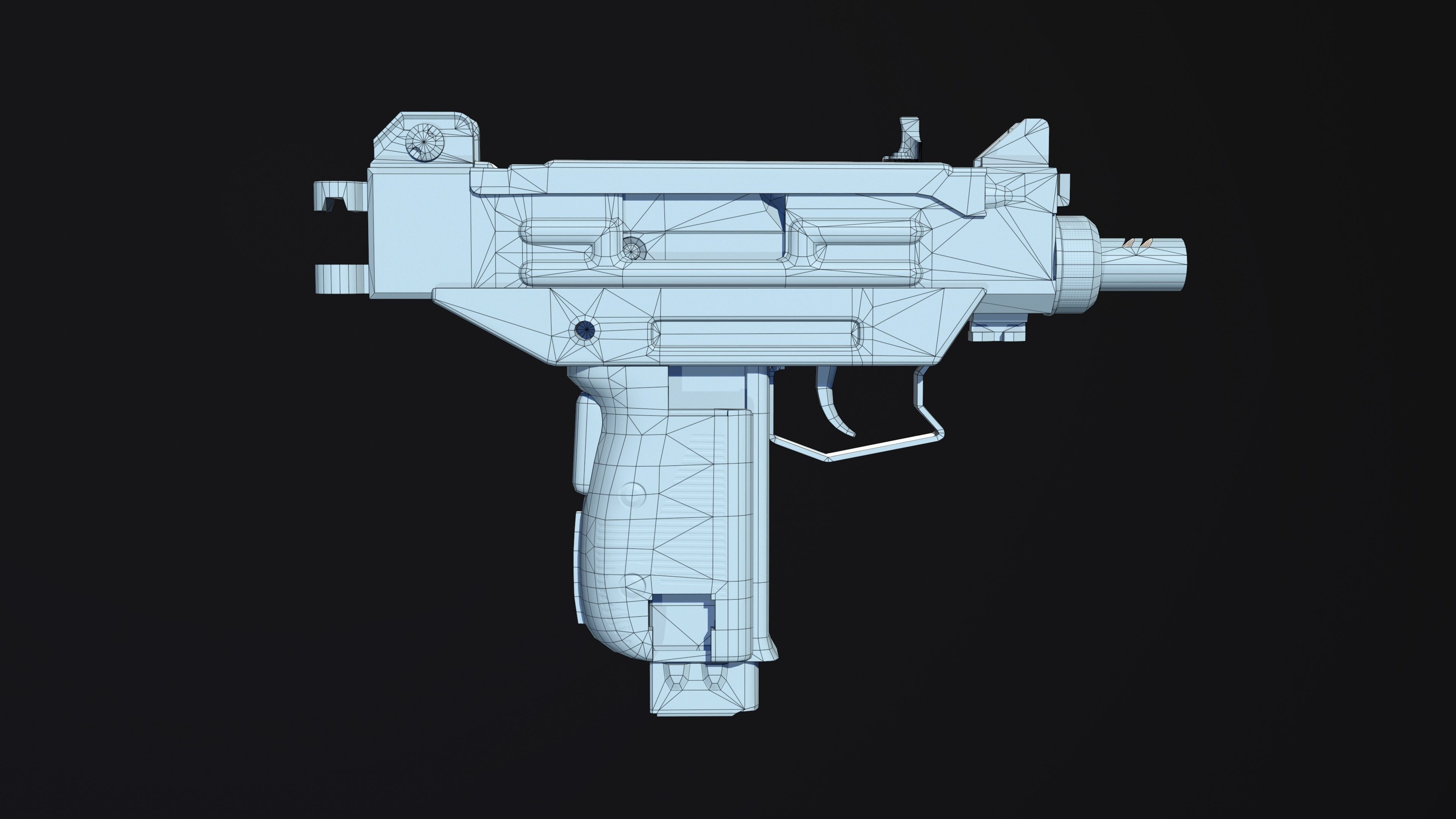 3D model Weapon - Gun - SMG - UZI VR / AR / low-poly | CGTrader