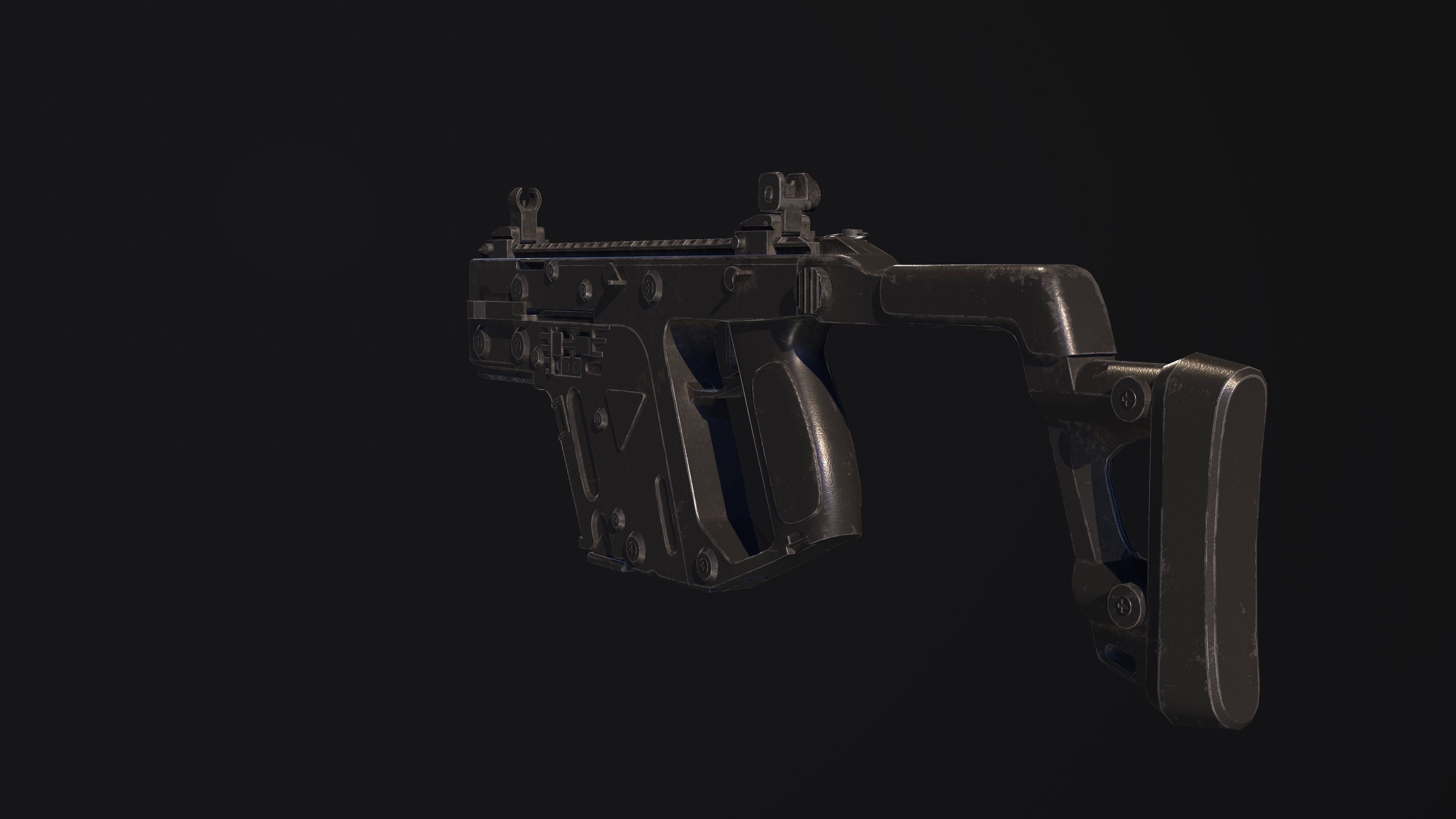 3D model Weapon - Gun - SMG - Vector VR / AR / low-poly | CGTrader