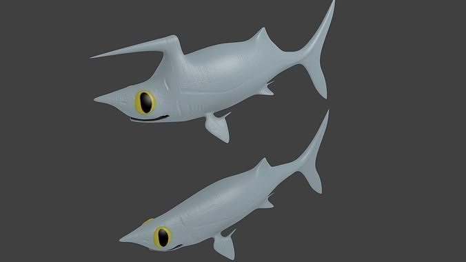 Falcatus shark free 3D model 3D printable | CGTrader