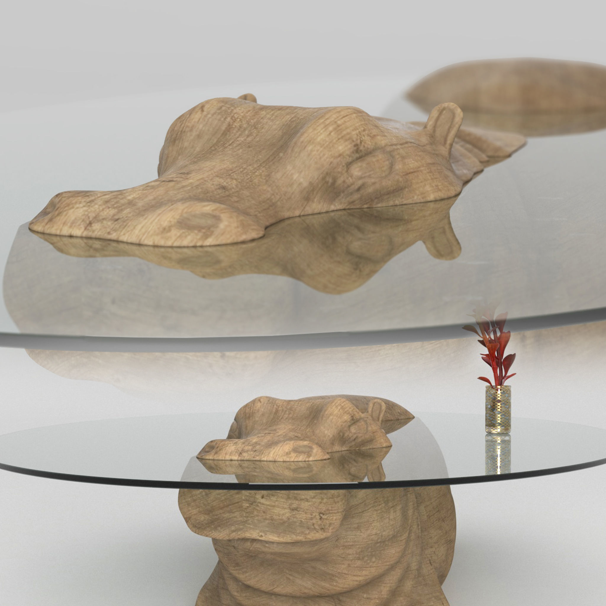 Hippo- Coffee table 3D model | CGTrader