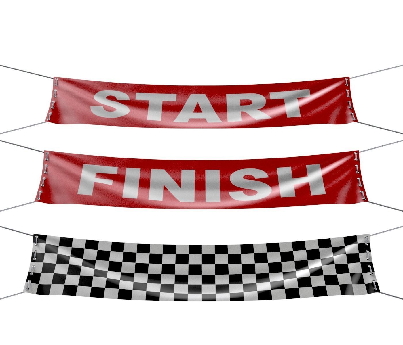Racing Banners 3D model | CGTrader
