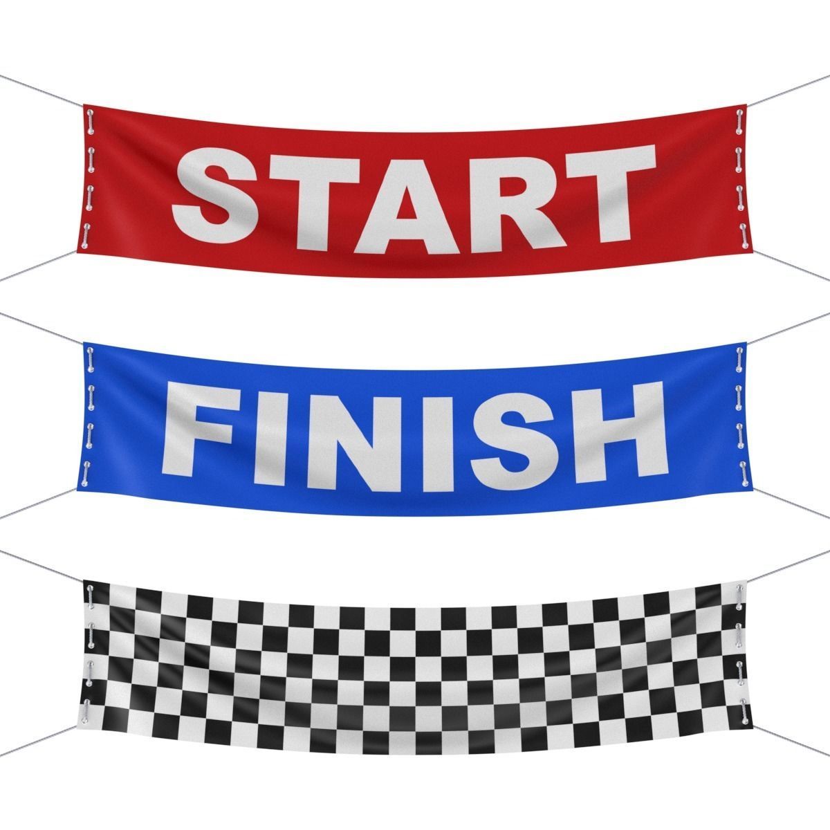 Racing Banners 3D model | CGTrader