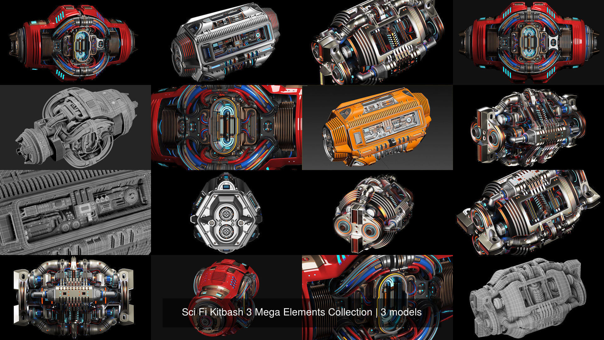 Sci Fi Kitbash 3 Mega Elements Collection | CGTrader