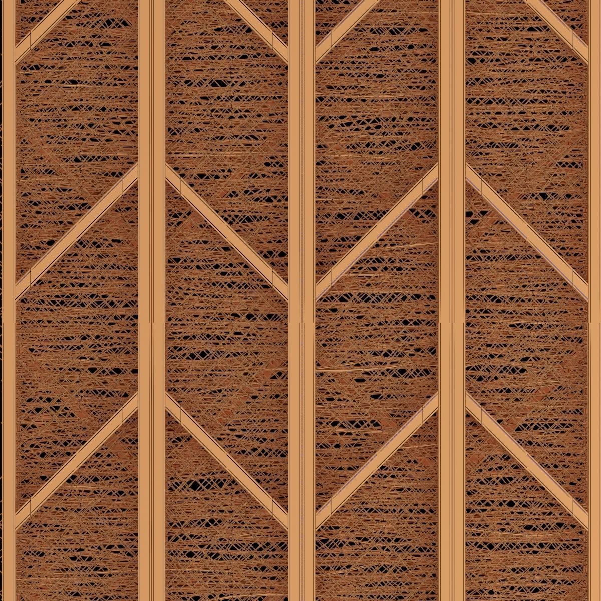 Ceiling diagonal wood thin branch beam n5 3D model | CGTrader