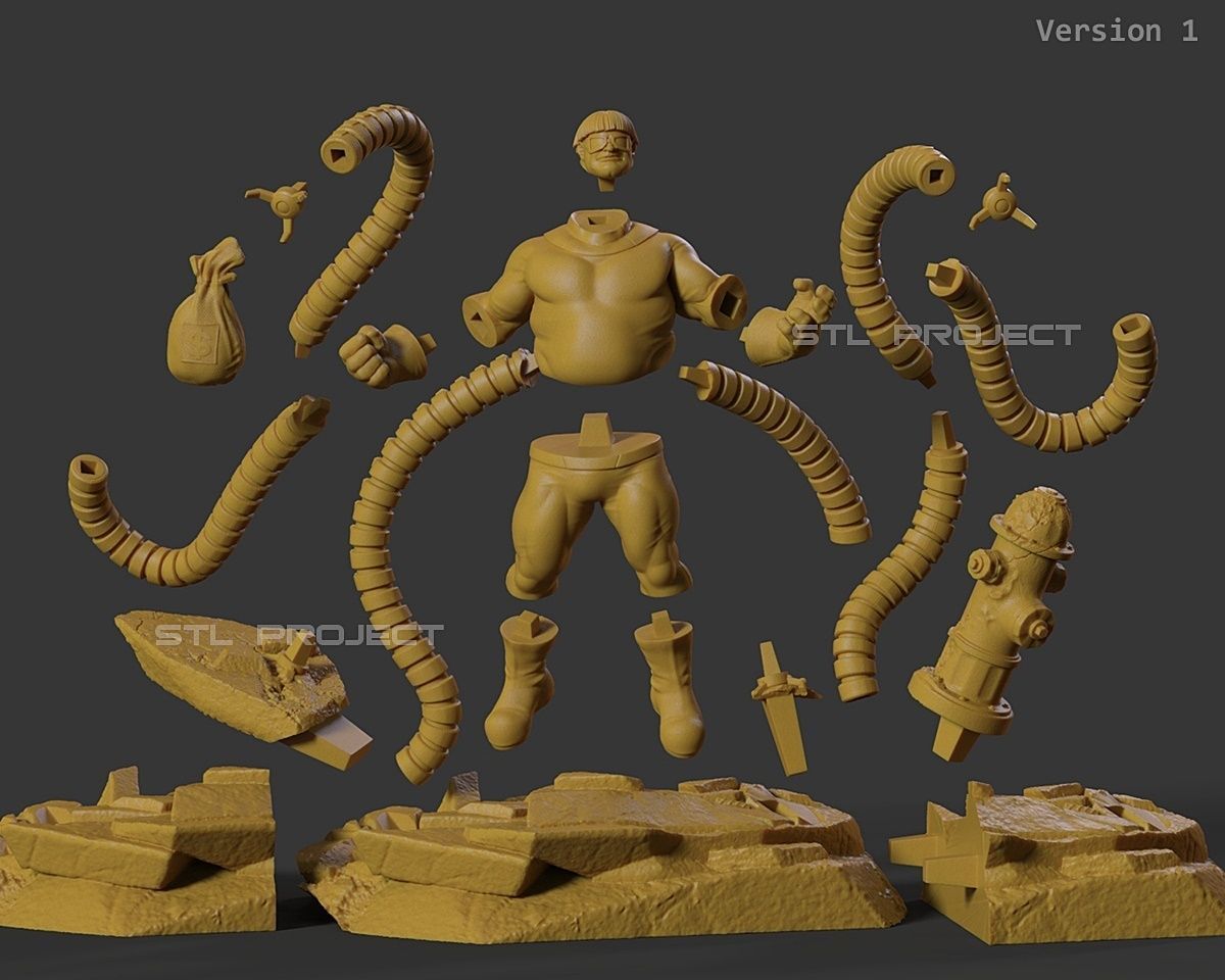 Dr Octopus Classic 3D model 3D printable | CGTrader