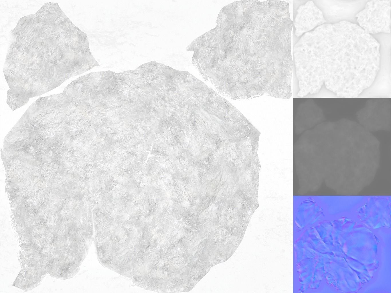 8x Rocks - grey-white - with LODs - free VR / AR / low-poly 3D model ...