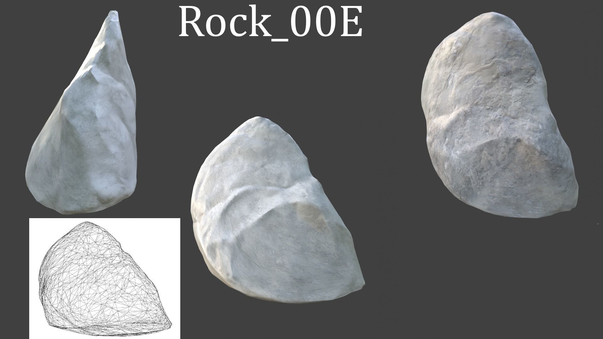 8x Rocks - grey-white - with LODs - free VR / AR / low-poly 3D model ...