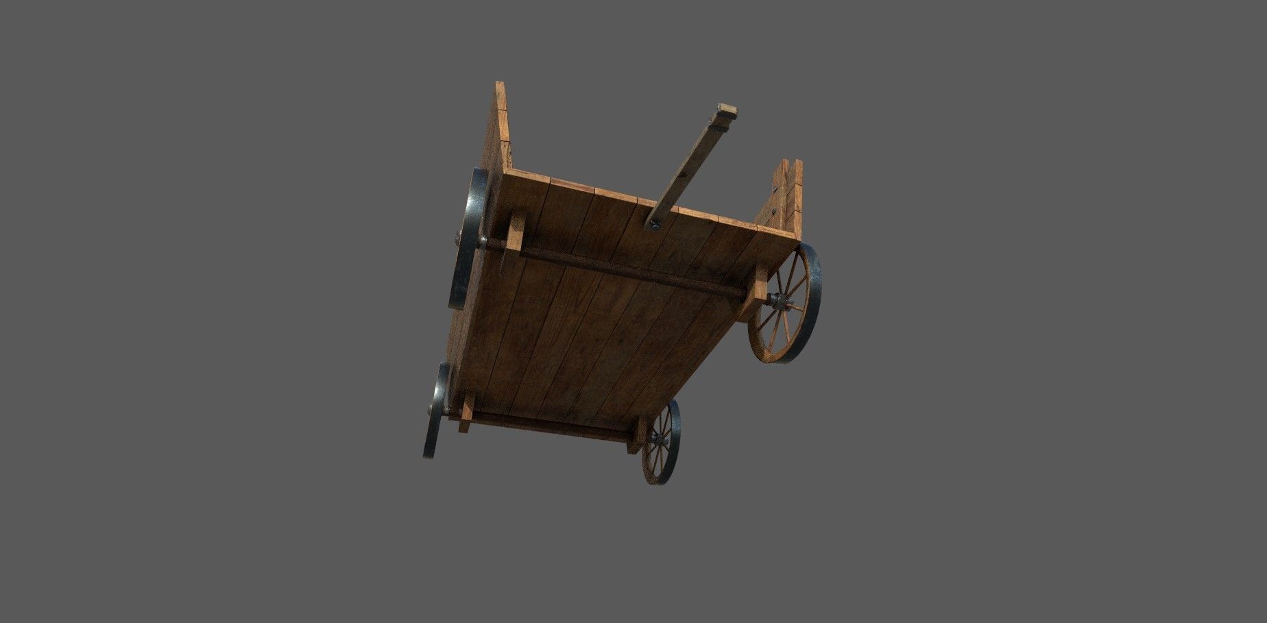 3D model Low-poly wooden wagon 3D model VR / AR / low-poly | CGTrader