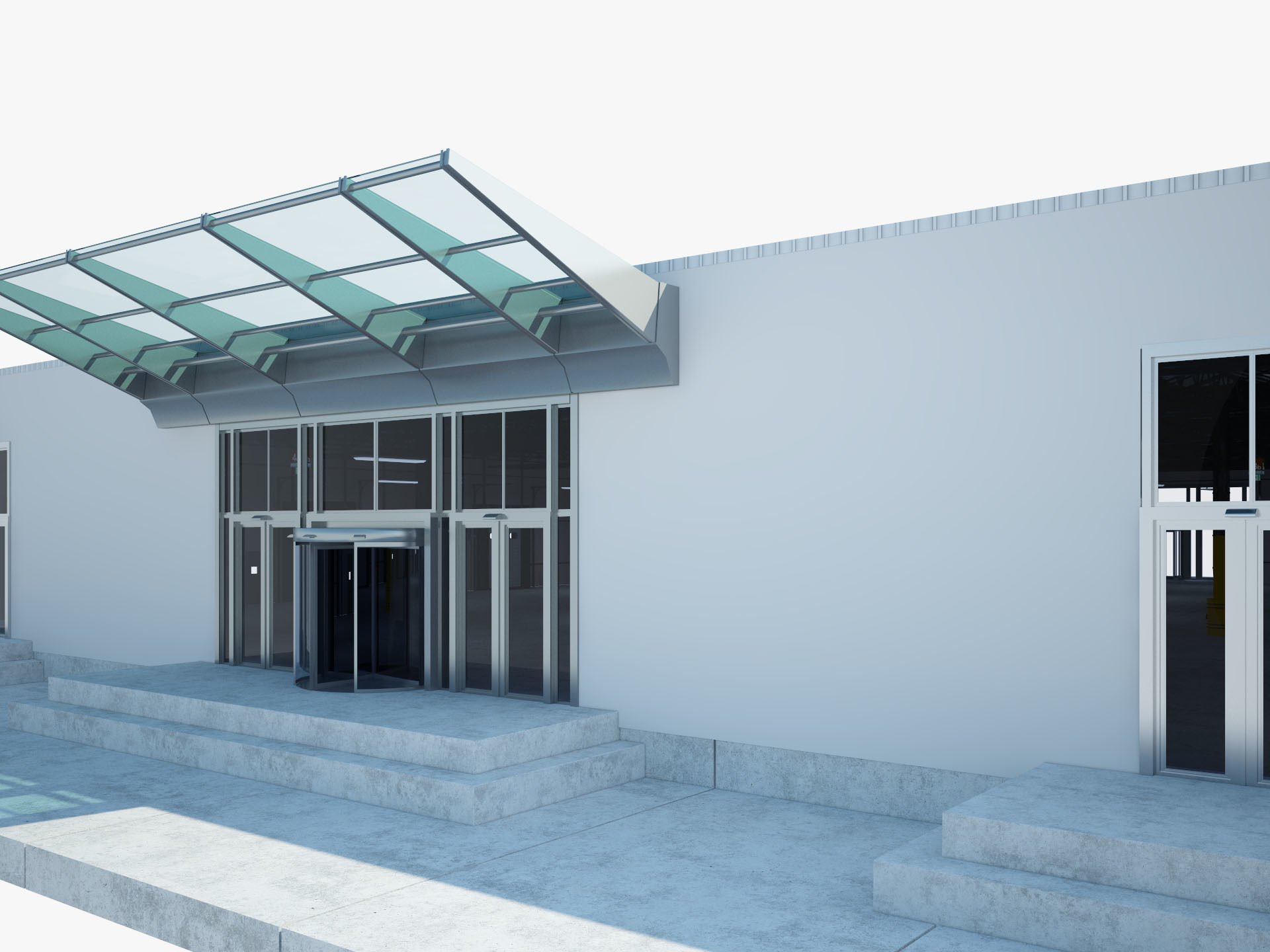 Exhibition Hall Warehouse 9 interior and exterior 3D model | CGTrader