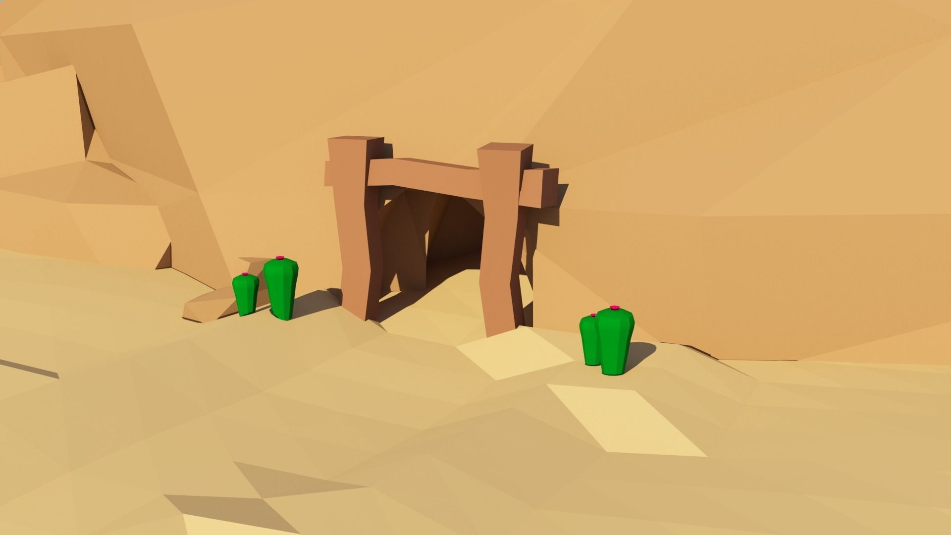 3D model Lowpoly Desert Game Environment Assets - Oasi 3d models VR ...