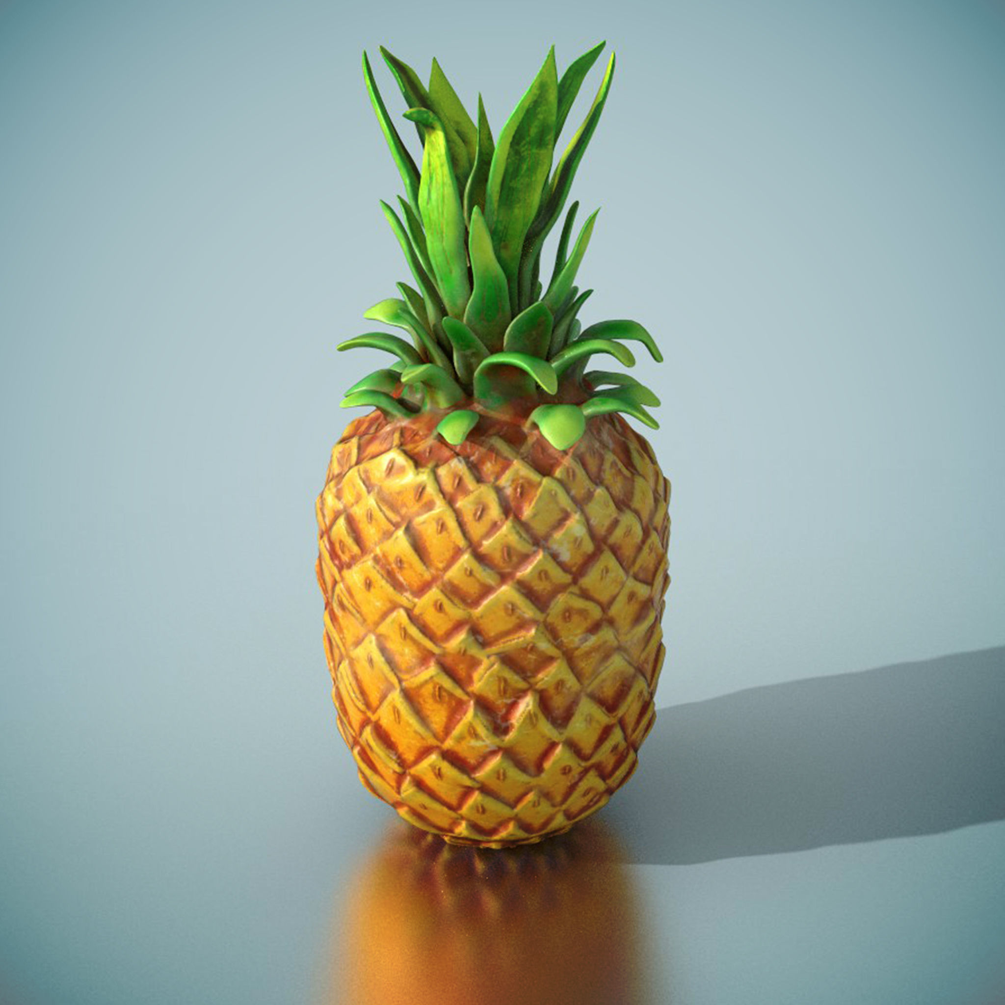 3D model Pineapple fruit I PBR I Subdiv - Ready 3D model VR / AR / low ...