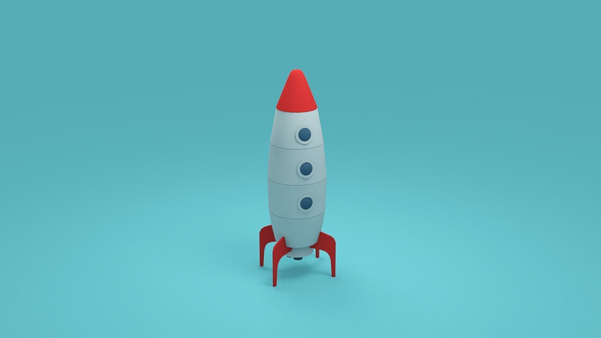 3D model Low-poly rocket - cartoon spaceship VR / AR / low-poly | CGTrader