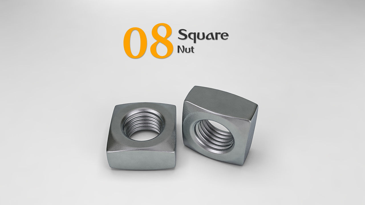 3D model Nuts Collection metal and bolts VR / AR / low-poly | CGTrader