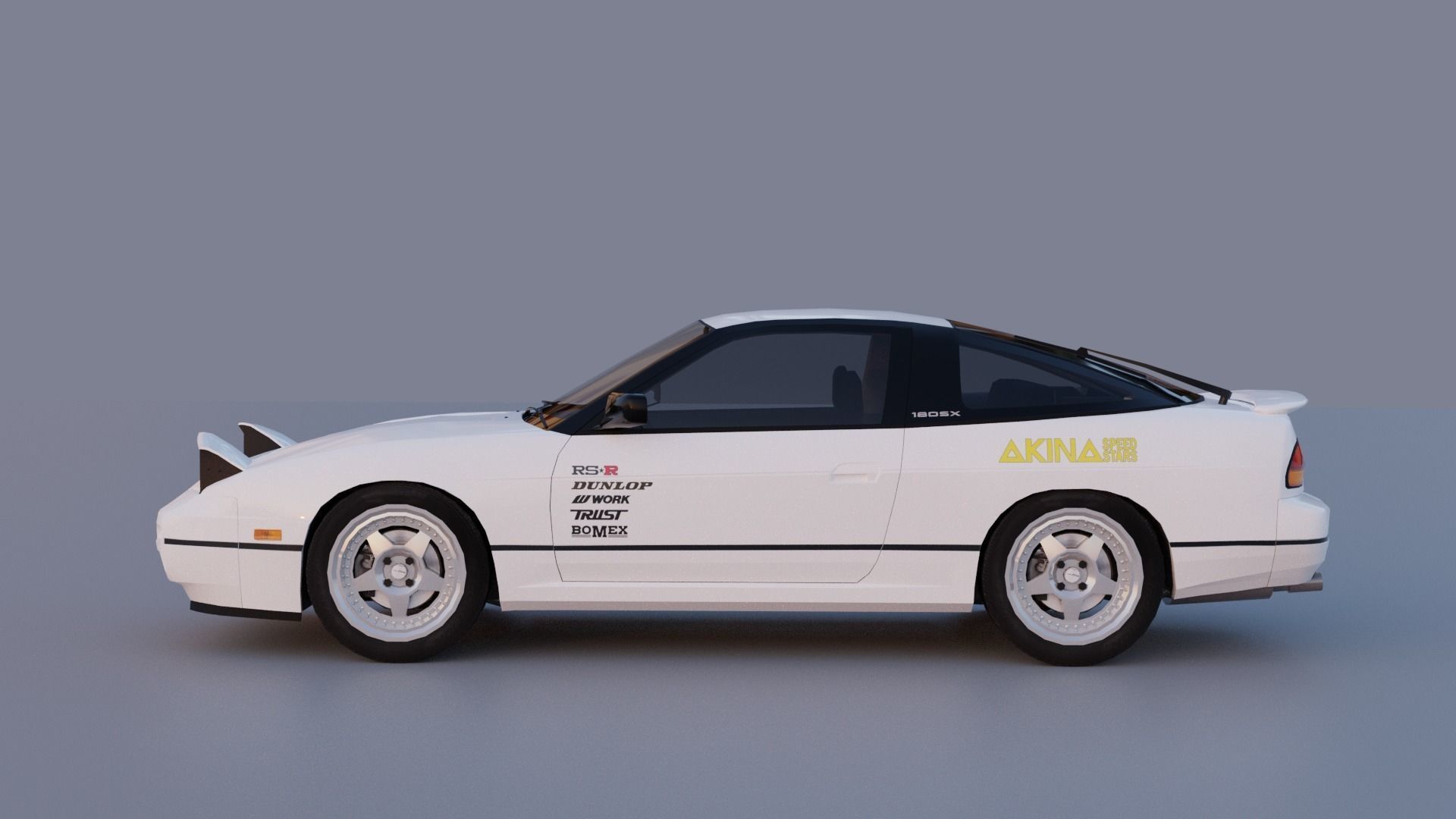 3D model Nissan 180sx Kenji style VR / AR / low-poly | CGTrader