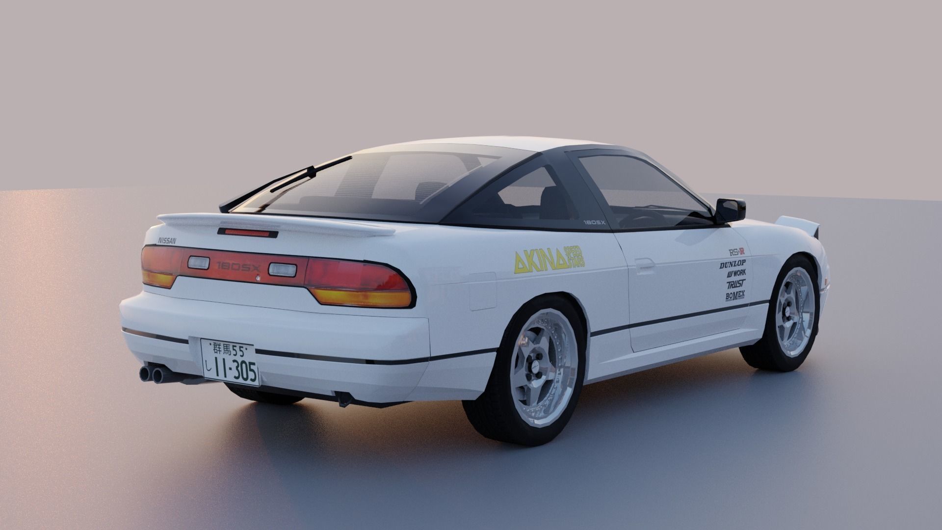 3D model Nissan 180sx Kenji style VR / AR / low-poly | CGTrader