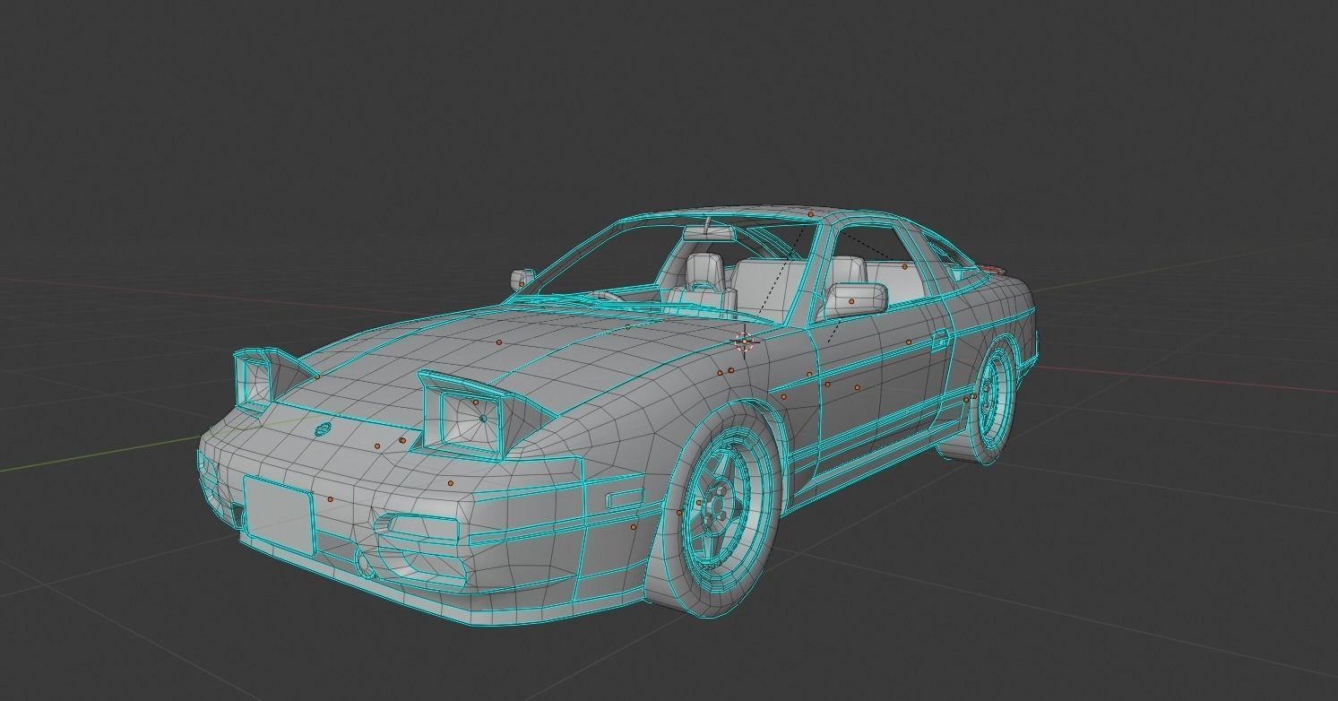 3D model Nissan 180sx Kenji style VR / AR / low-poly | CGTrader