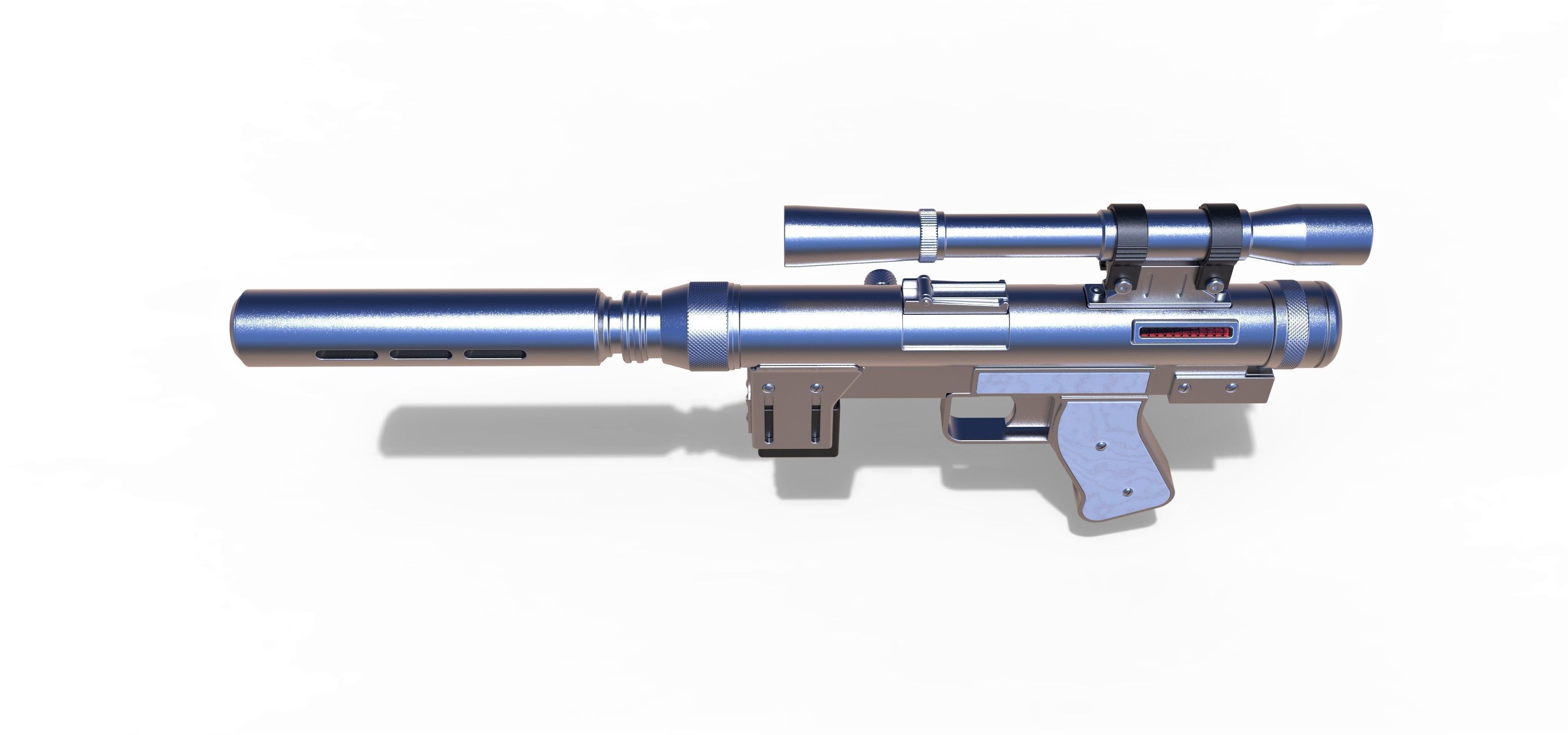 Blaster pistol SE-14R of Lando Calrissian 3D model | CGTrader