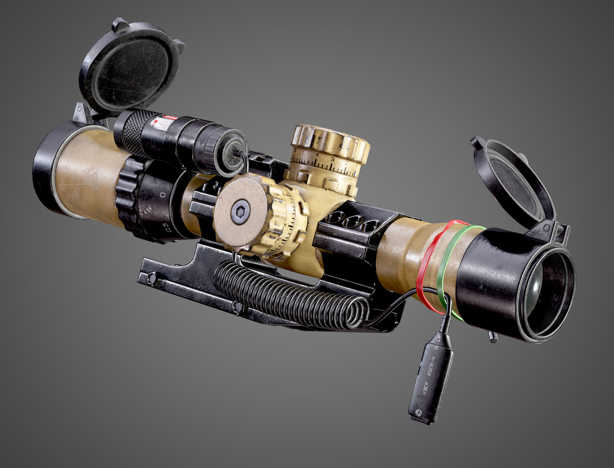 3D model Sniper Optic Assault Scope 1 - 4x28 AAA FPS Game Ready Asset ...