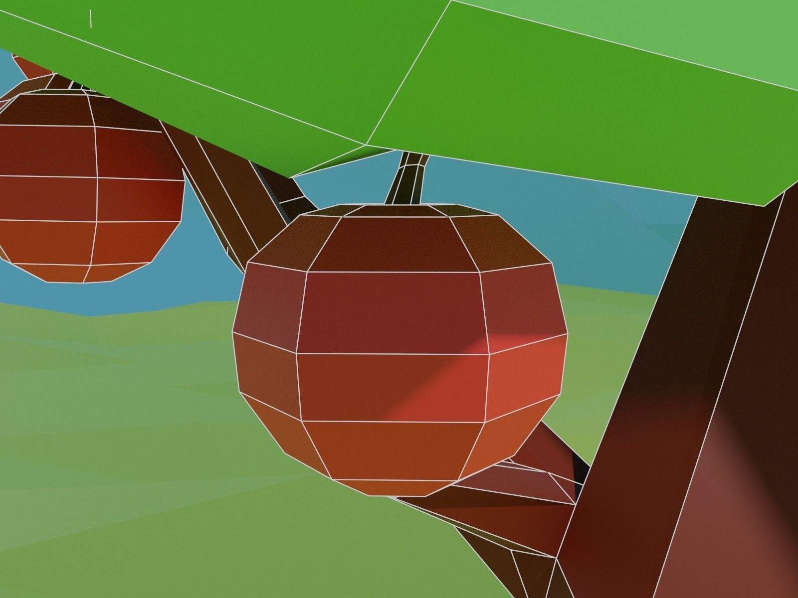 Apple Tree Low-poly 3D model free VR / AR / low-poly 3D model | CGTrader