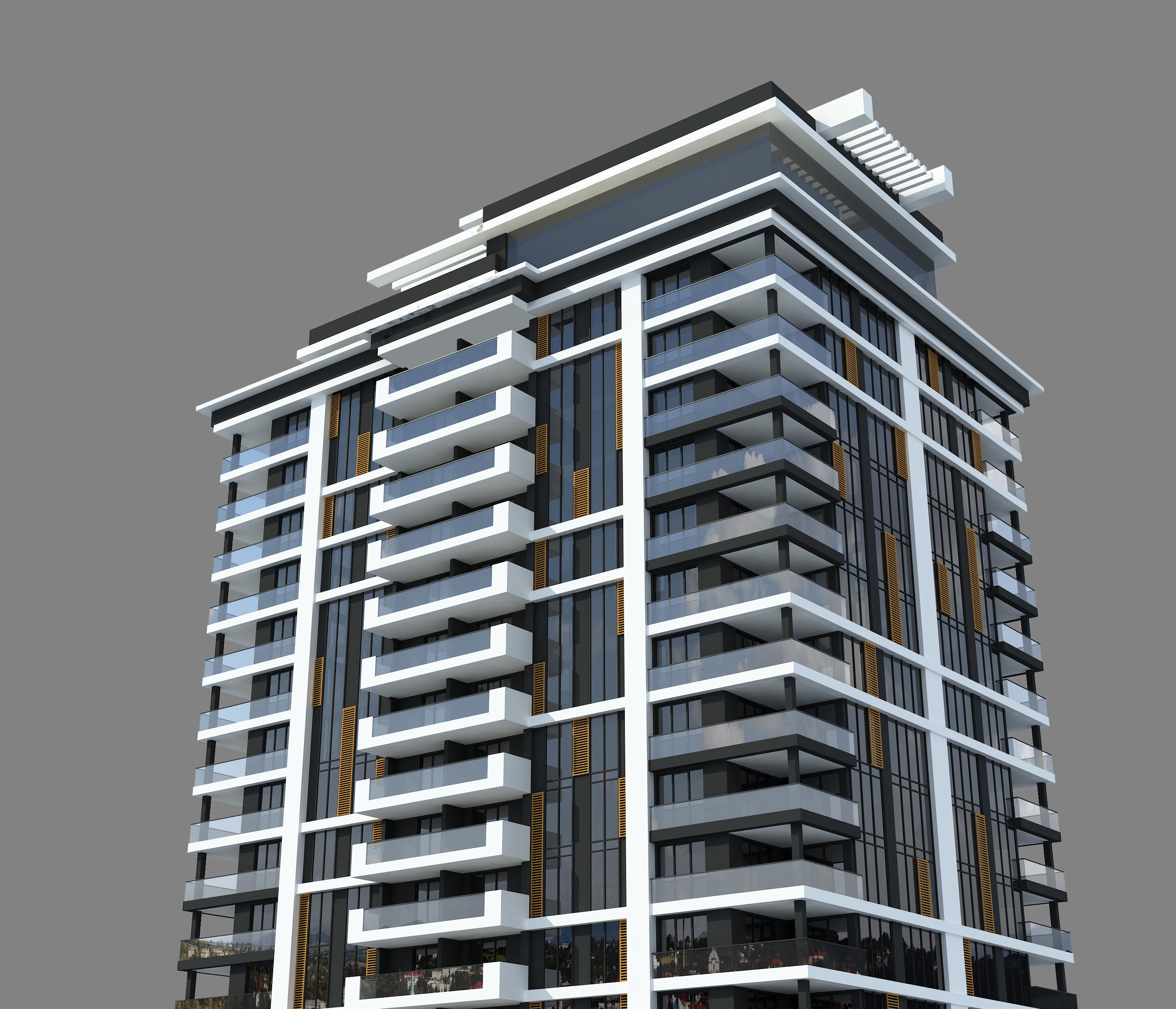 Skyscraper 3D Model high rise apartment building 3D model | CGTrader