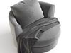 FASALT Swivel armchair velvet grey 3D model | CGTrader