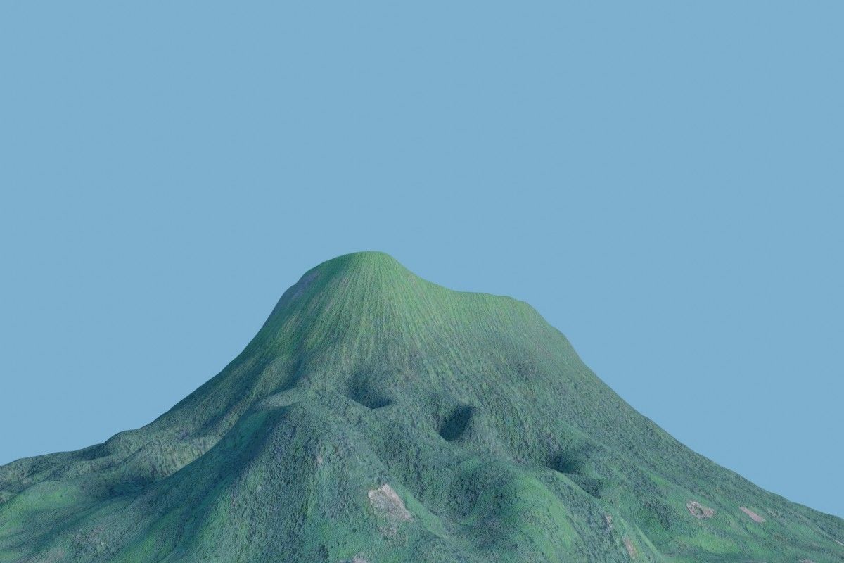 Volcano Mountains - Mount Ibu Indonesia 3D model | CGTrader