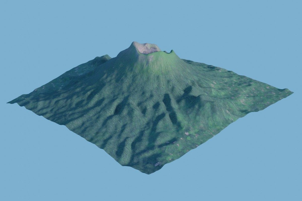 Volcano Mountains - Mount Ibu Indonesia 3D model | CGTrader