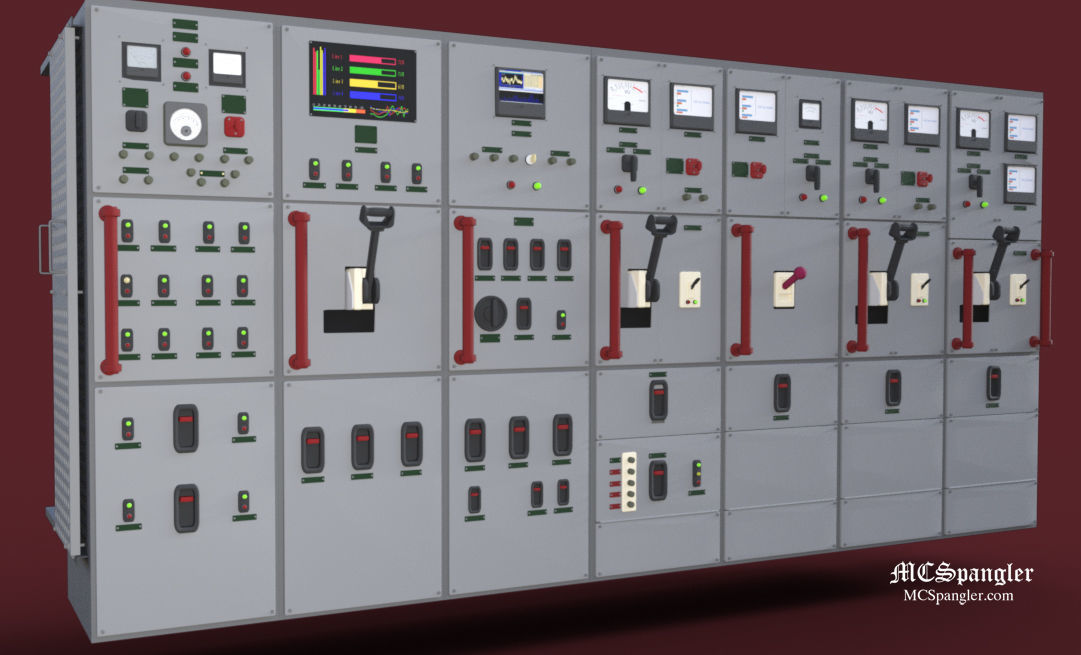Electrical Panel HV - LV 3D model | CGTrader