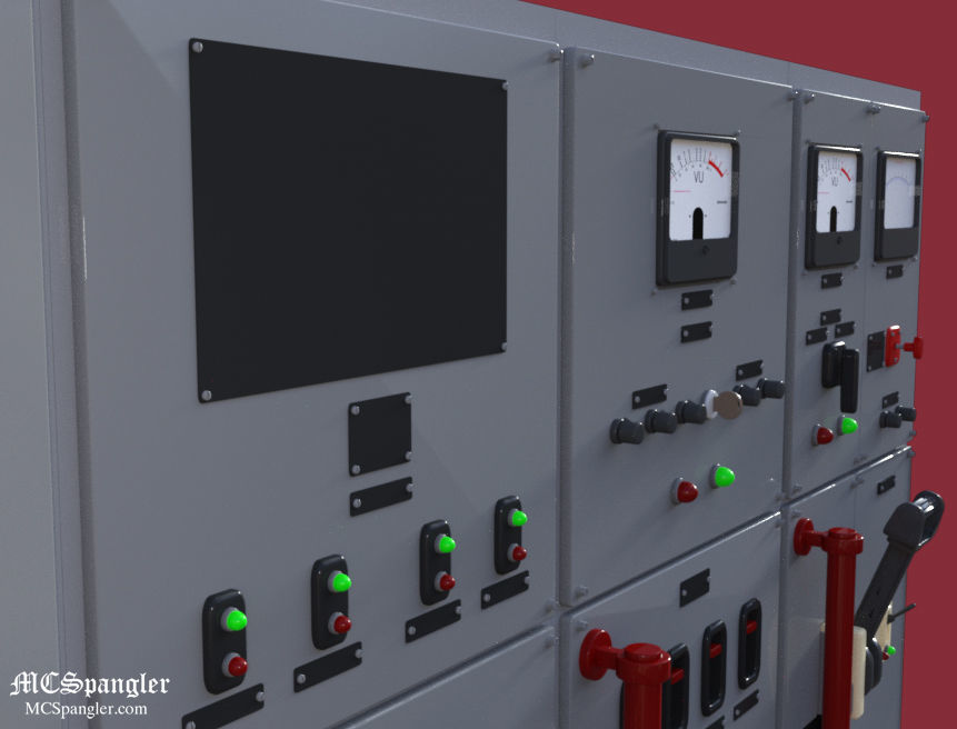 Electrical Panel HV - LV 3D model | CGTrader