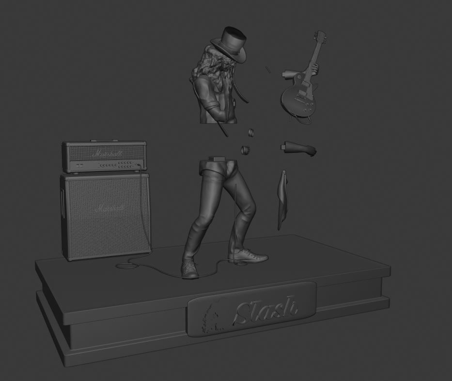 Slash - Saul Hudson 3D model 3D printable | CGTrader