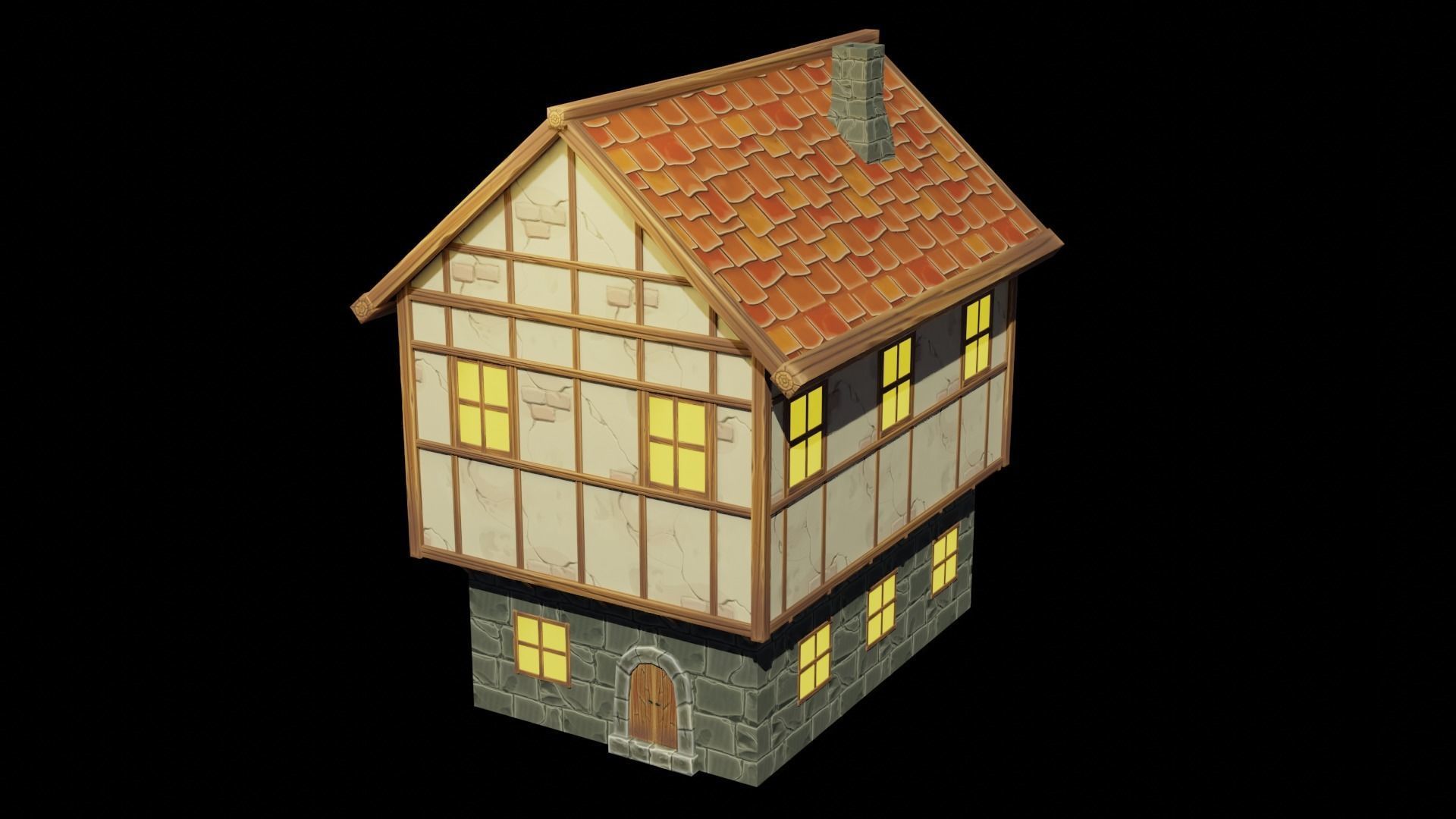 Stylized Medieval House Modular Pack 3D model | CGTrader