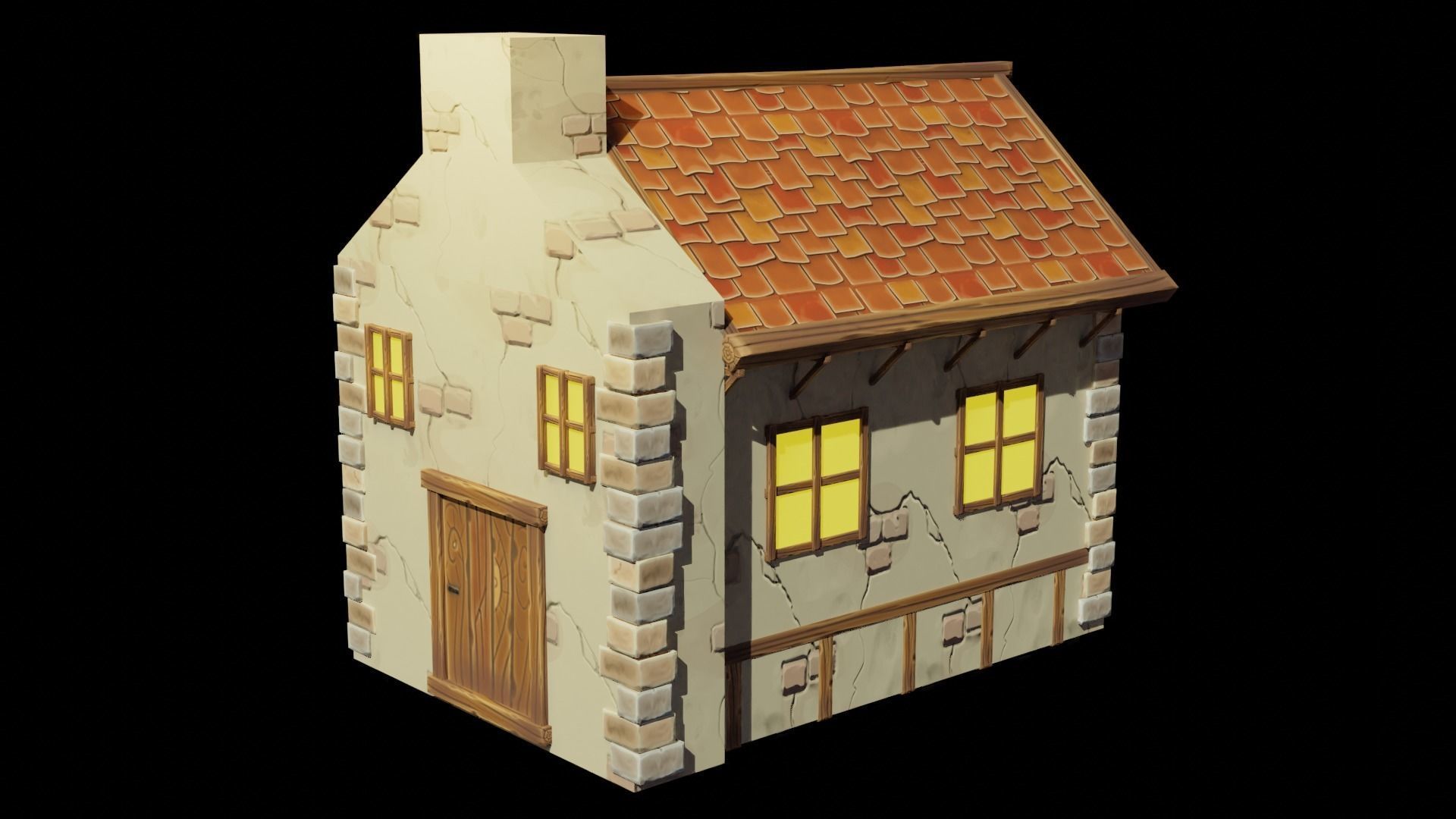 Stylized Medieval House Modular Pack 3D model | CGTrader